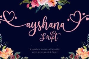 Free Cursive Heart Fonts To Personalize Your Sublimation Designs