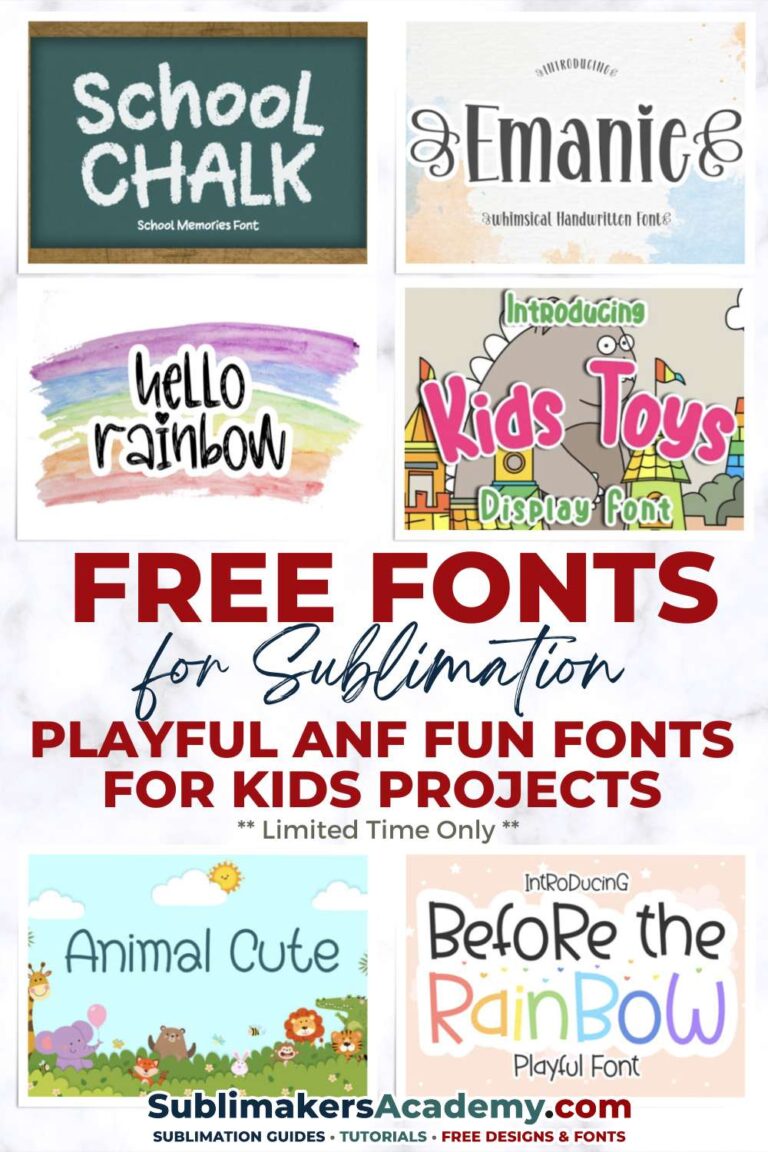 Free Playful Fonts For Kid Friendly Sublimation Designs