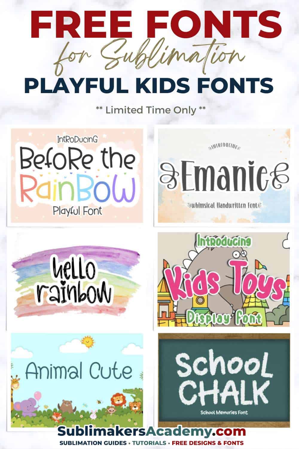 Free Playful Fonts For Kid Friendly Sublimation Designs